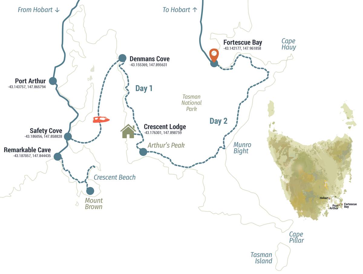 Three Capes Lodge Walk - Guided Three Capes Walk with Private Lodges